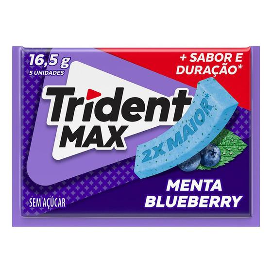 Chiclete Trident Max Menta Blueberry Zero Açúcar 16,5g - Chicletes e ...