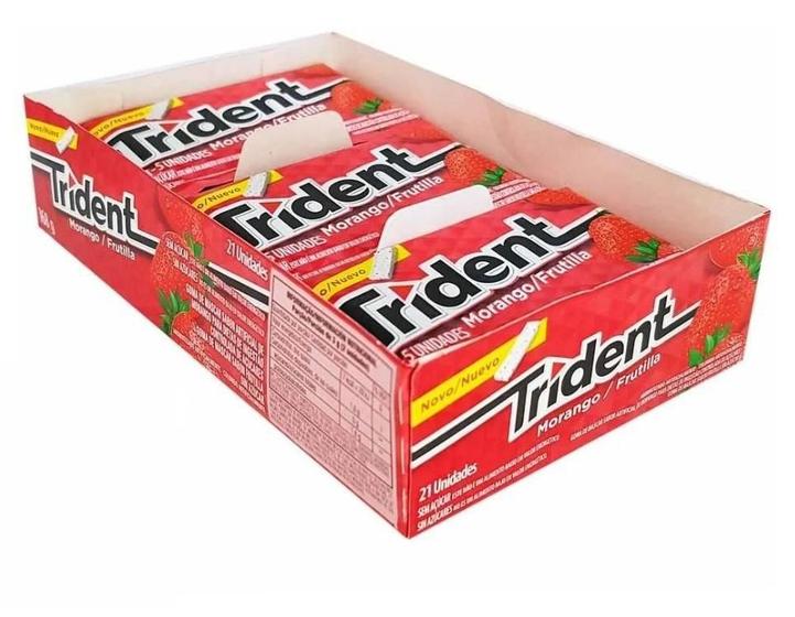 Chiclete Trident Morango 8Gr 21Un - Adams - Chicletes e Gomas ...