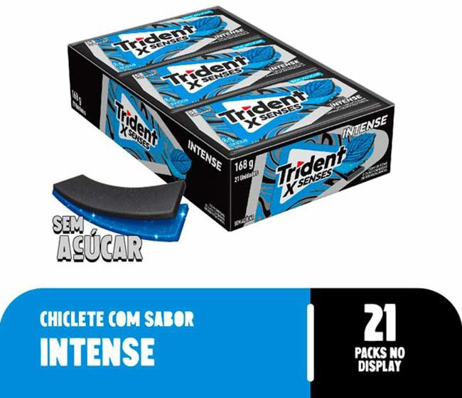 Chiclete Trident X Senses Intense Display c/ 21 unidades - Chicletes e ...
