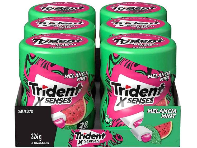 Chiclete Trident X Senses Melância Display de - 6 Garrafas com 28 ...