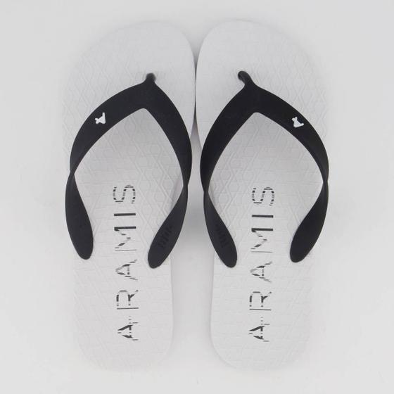 Chinelo Aramis Logo Branco e Preto - Chinelo Masculino - Magazine Luiza