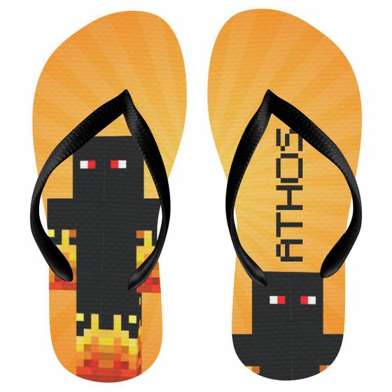 Chinelo do Athos MineCraft infantil e adulto. Presente do Mine Craft ...