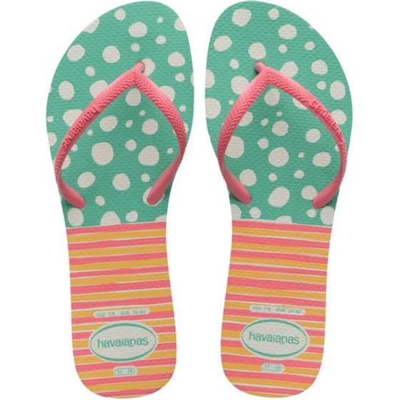 Chinelo Havaianas Flat Mix Tira Curta Estampado Feminino - Chinelo ...