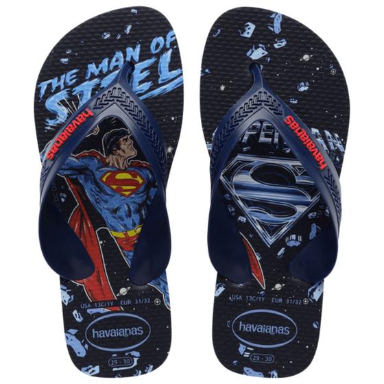 Chinelo Havaianas Infantil Kids Max Heróis Super Homem Menino - Chinelo ...