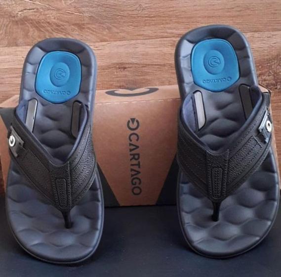 Chinelo masculino catargo Ageu massageador original - Cartago - Chinelo ...