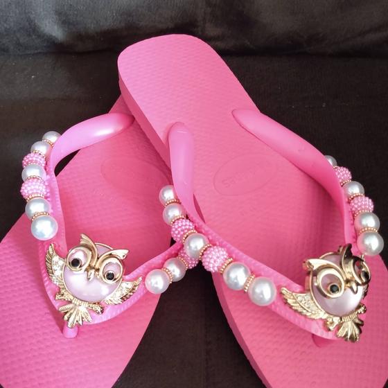 chinelo Rosa em Pedraria - Sid Modas - Chinelo Feminino - Magazine Luiza