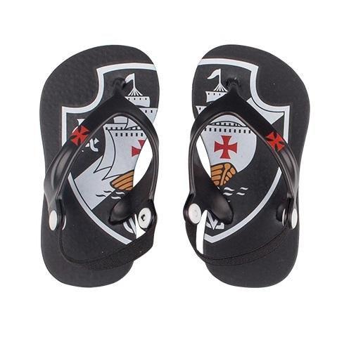Chinelo Vasco Baby Escudo Clássico 2020 - Preto - NeoRubber - Chinelo ...