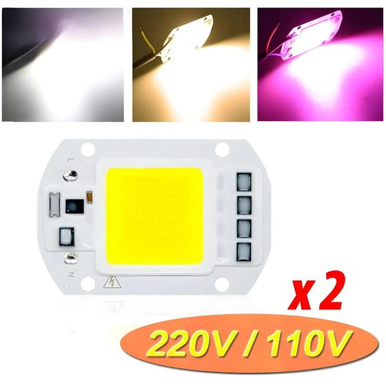 Chip De Lâmpada LED COB De Alto Brilho 10W 20W 30W 50W AC220V 110V Smart IC DIY Holofote ...
