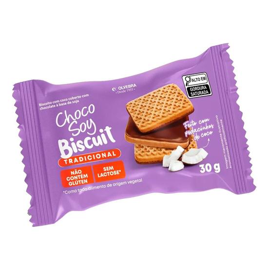Choco Soy Biscuit Tradicional Biscoito com Coco Coberto com Chocolate ...