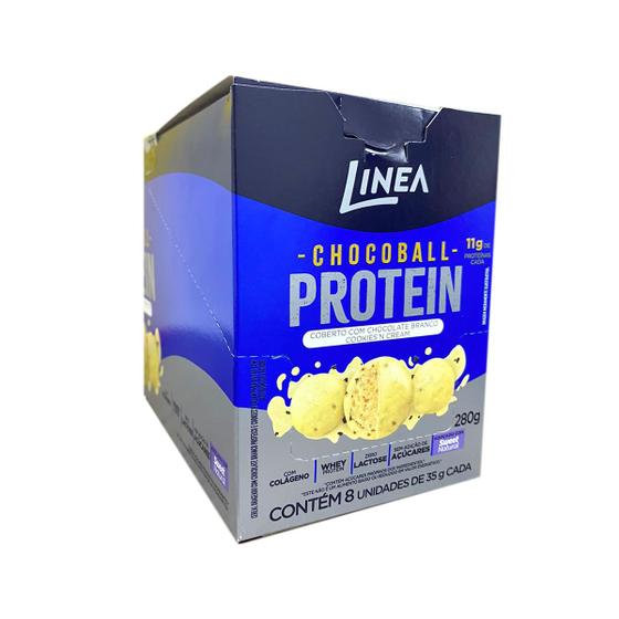 Chocoball Protein Sabor Chocolate Branco Cookies Cream 8un de 35g ...