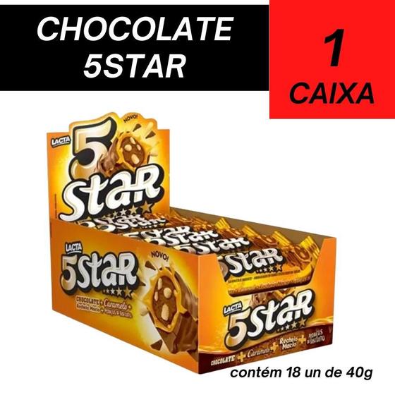 Chocolate 5star LACTA - 1 Caixa - Chocolate / Barra de Chocolate ...