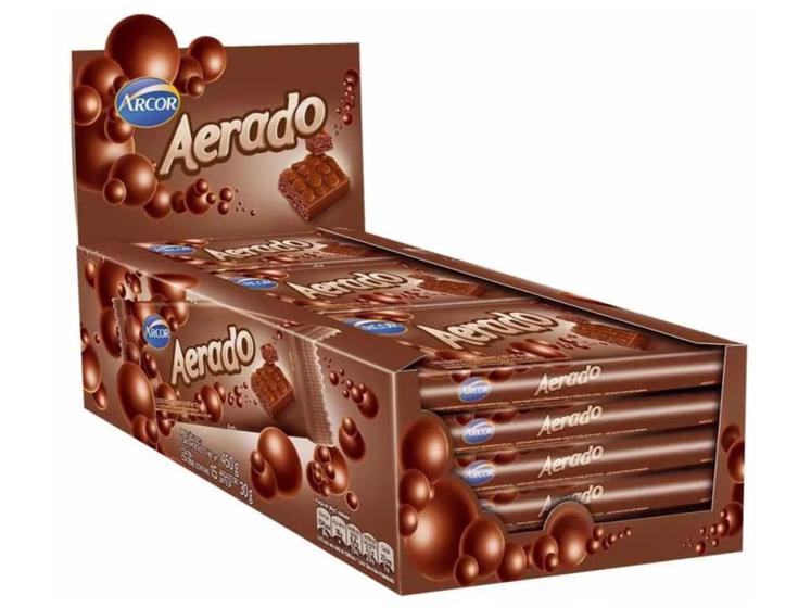 Chocolate Aerado Arcor ao Leite 30g Caixa C/15unid - 450g - Chocolate ...