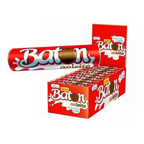 Chocolate ao Leite Baton Caixa c/30 Garoto - Chocolate Baton - Magazine ...