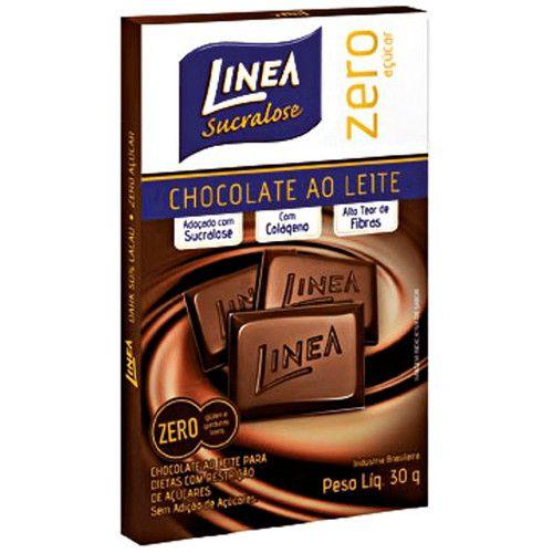 Chocolate ao Leite Zero Açúcar LINEA 30g - Chocolate / Barra de ...