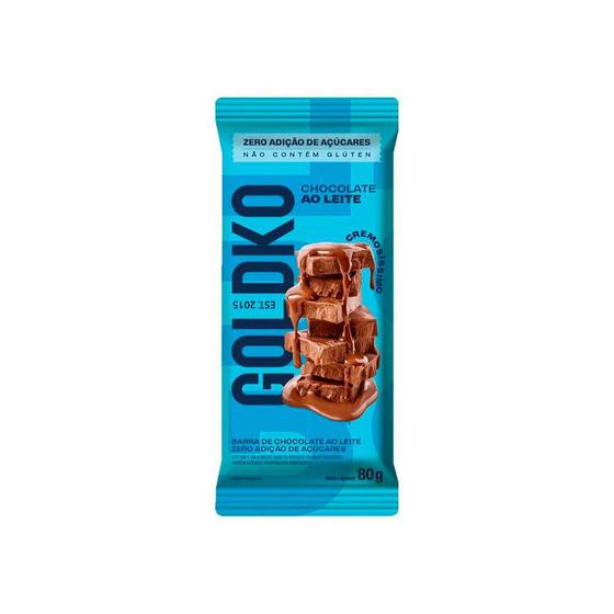 Chocolate ao Leite Zero Adição de Açúcar GoldKo 80g - Chocolate / Barra ...