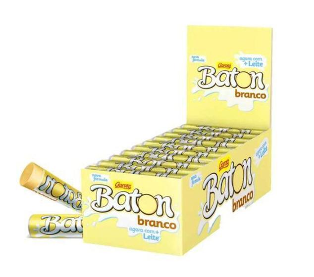 Chocolate Baton Chocolate Branco Caixa Com 30 Unids de 16g - Garoto ...