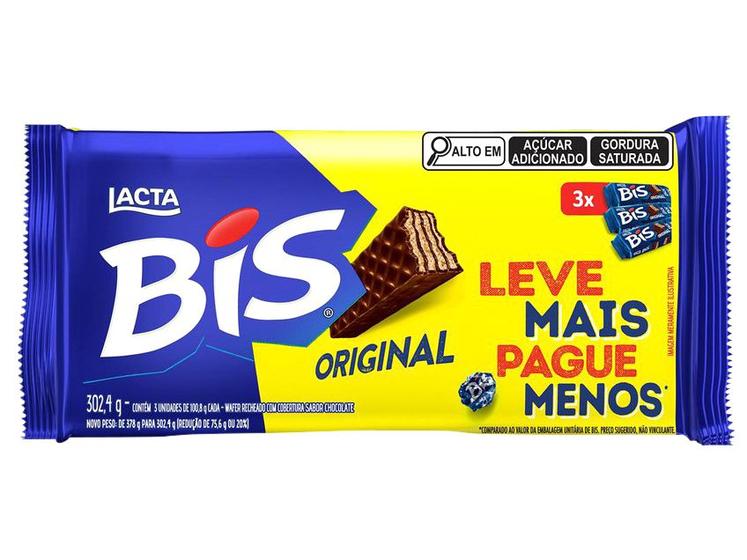 Chocolate Bis ao Leite 302,4g Lacta - Bis - Magazine Luiza