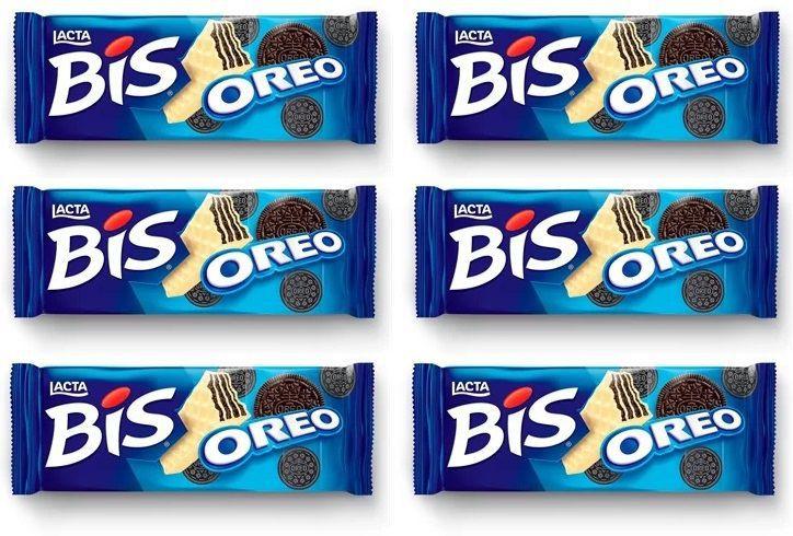 Chocolate Bis Oreo Lacta 100g 6 Unidades - Bis - Magazine Luiza