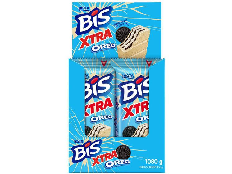 Chocolate Bis Xtra Oreo 45g 24 Unidades Lacta - Chocolate / Barra de ...