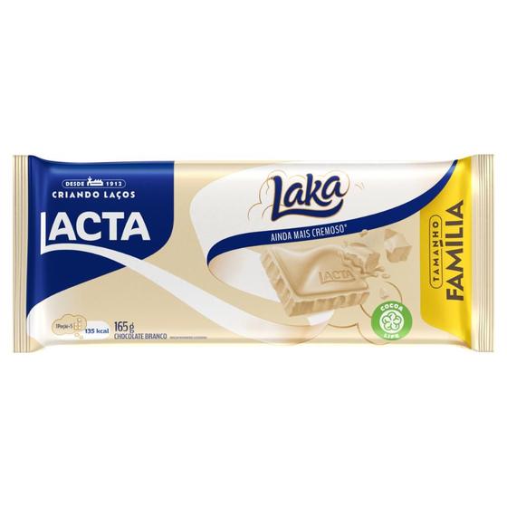 Chocolate Branco Lacta Laka Pacote 165g Tamanho Família - Laka - Magazine Luiza