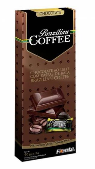 Chocolate Brazilian Coffee ao leite 90g - Florestal - Balas - Magazine ...