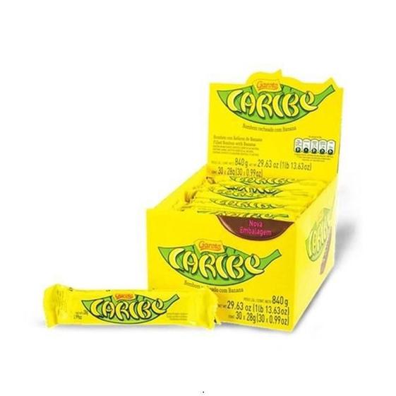 Chocolate Caribe Caixa 30 Unidades 28G- Garoto - Chocolate / Barra de ...