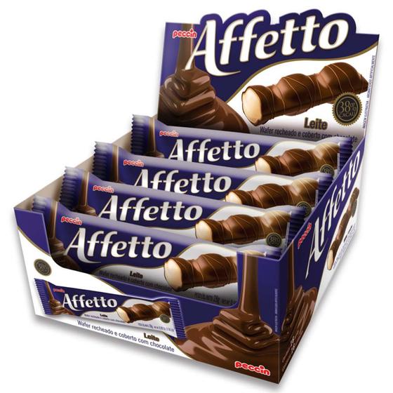 Chocolate com Wafer Affeto Recheio Leite c/16 - Peccin - Alimentos ...