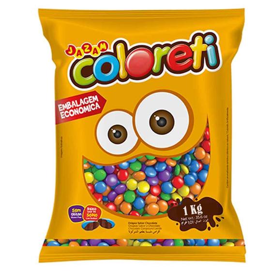 Chocolate Confeito Coloreti Sortido 1kg - Jazam - Confeitos - Magazine ...