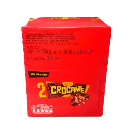 Chocolate Crocante 25g Garoto Display C/30 Unidades - Chocolate / Barra ...