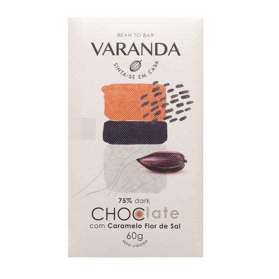 Chocolate Dark 75% com Caramelo e Flor de Sal VARANDA 60g - Chocolate ...