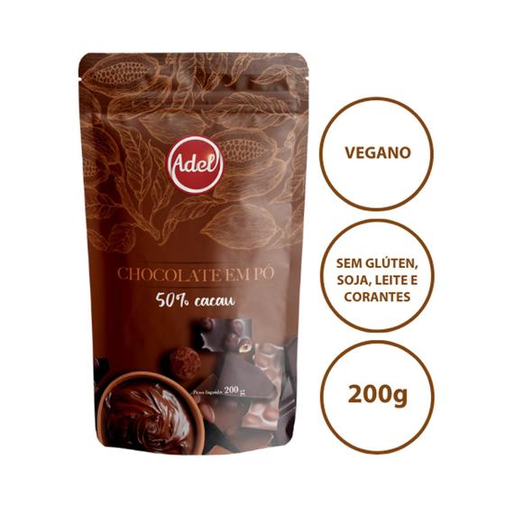 CHOCOLATE EM PÓ 50% ADEL 200g - Adel Coco - Chocolate em pó - Magazine ...