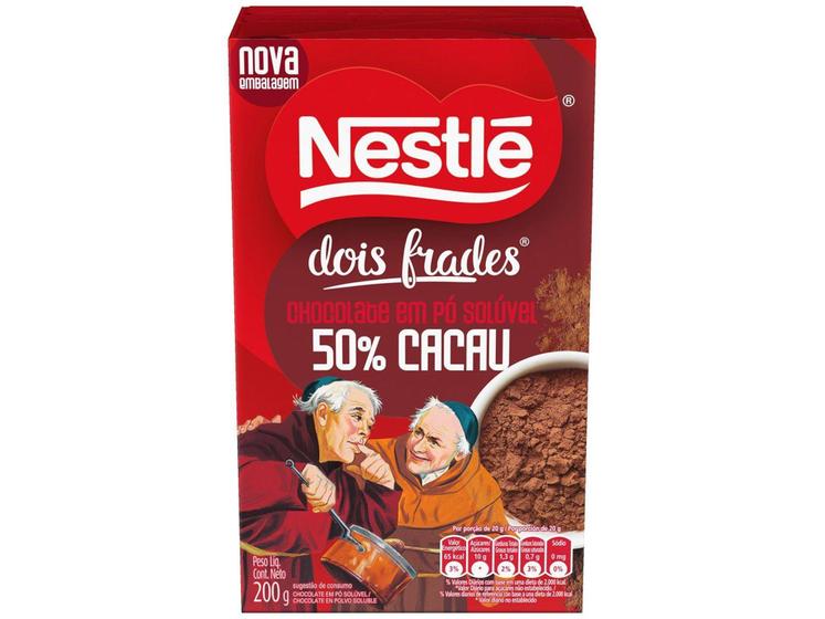 Chocolate em Pó 50% Cacau Nestlé Dois Frades - 200g - Chocolate em pó ...