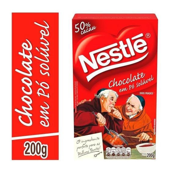 Chocolate em Pó Nestlé Dois Frades 50% Cacau 200g - Chocolate em pó ...