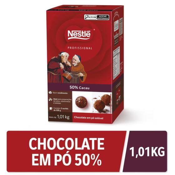 Chocolate em Pó Solúvel 50% Cacau Dois Frades Nestlé 1kg - Chocolate em ...