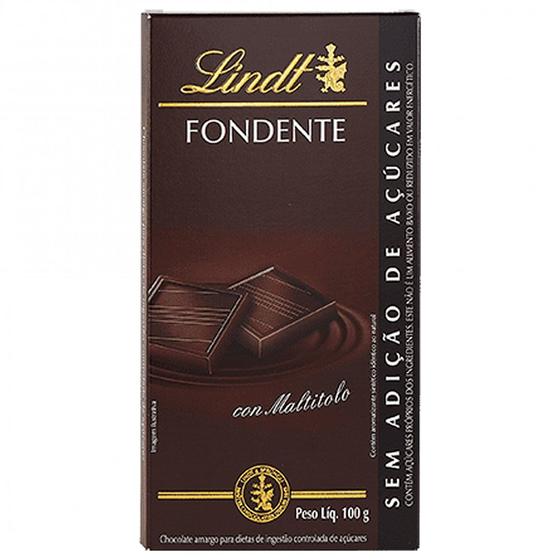 Chocolate Fondente Sem Açúcar Lindt 100g - Chocolate / Barra de ...