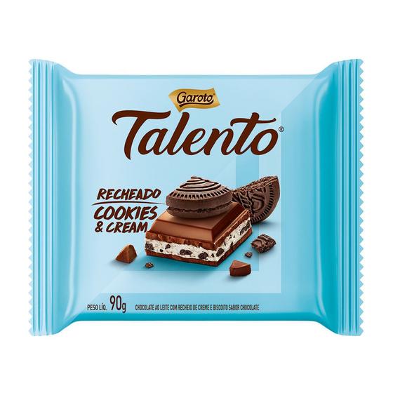 Chocolate Garoto Talento Recheado Cookies e Cream 90g - Chocolate ...