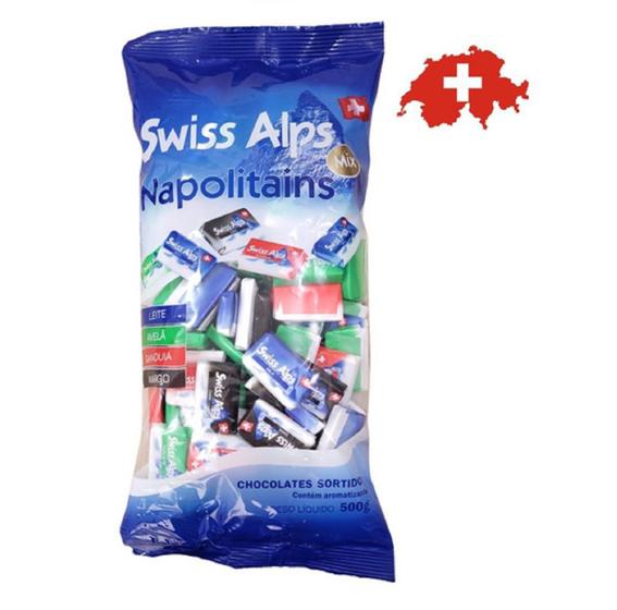 Chocolate Importado Suíço Swiss Alps Napolitano Sortido 500g ...