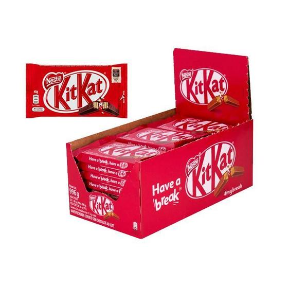 Chocolate Kit Kat ao Leite Nestlé 24 un de 41,5g cada - Nestle - Kit ...