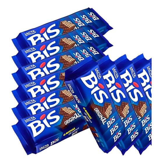 Chocolate Lacta Bis Ao Leite Kit 10 Unidades - Chocolate / Barra de ...