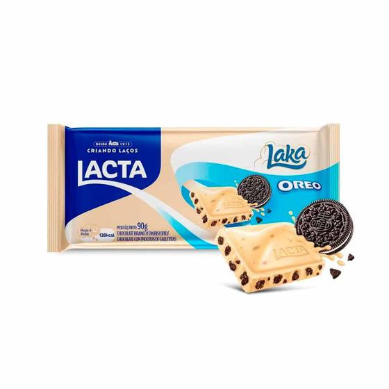 Chocolate Laka Branco com Biscoito Oreo 90g 1und - Lacta - Laka ...
