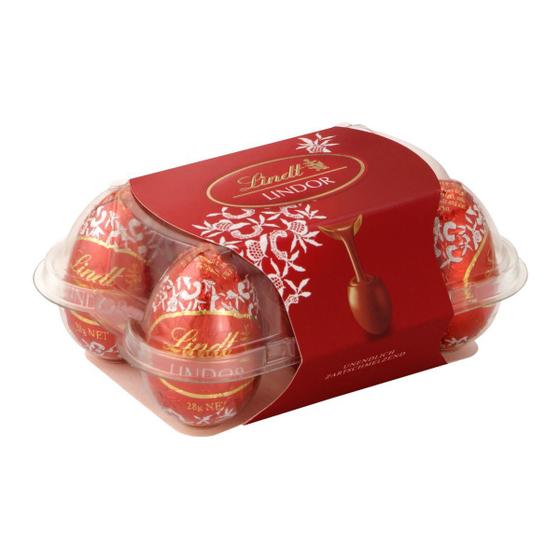 Chocolate Lindor Milk Egg Box LINDT 168g - Chocolate / Barra de Chocolate - Magazine Luiza