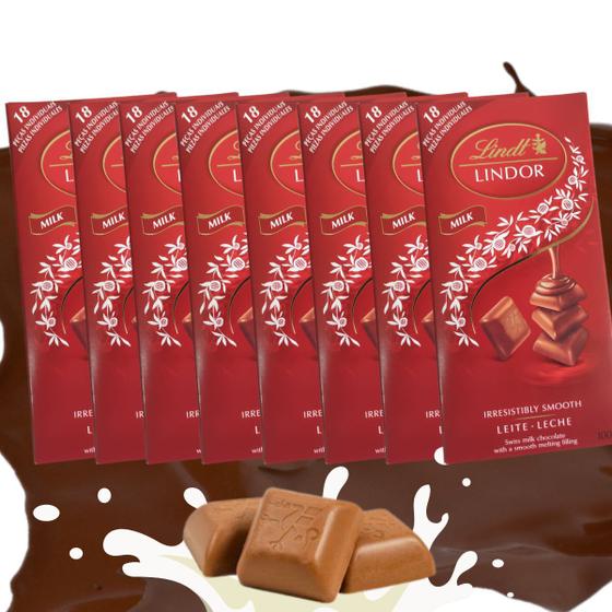 Chocolate Lindt Lindor Ao Leite Cremoso 100g Combo com 6 - Chocolate ...