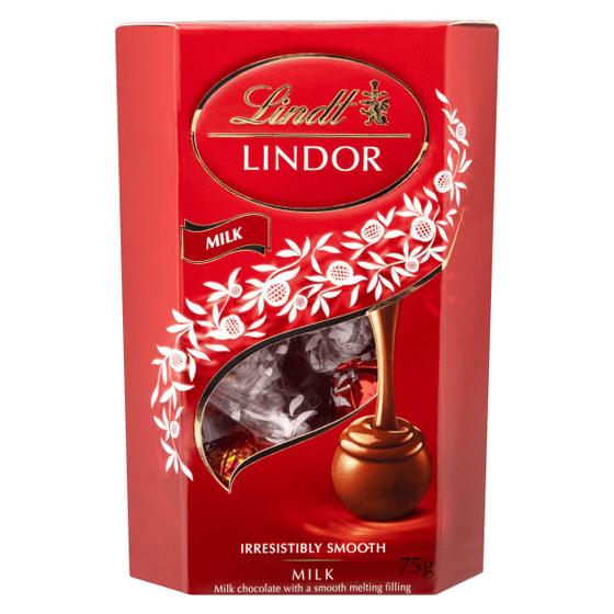 Chocolate lindt lindor bombons chocolate ao leite com recheio cremoso ...