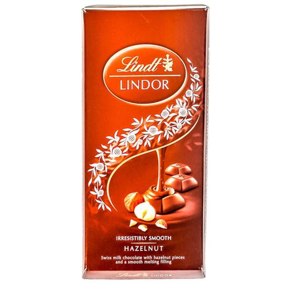 Chocolate Lindt Lindor Hazelnut 100g - Chocolate / Barra de Chocolate ...