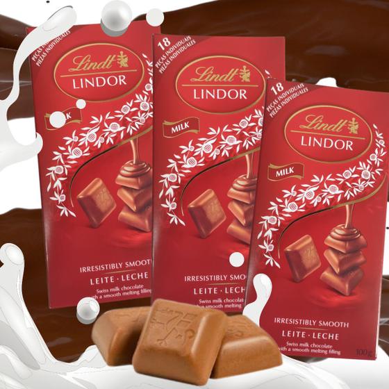 Chocolate Lindt Lindor Singles Milk 100g 6 Unidades - Chocolate / Barra ...