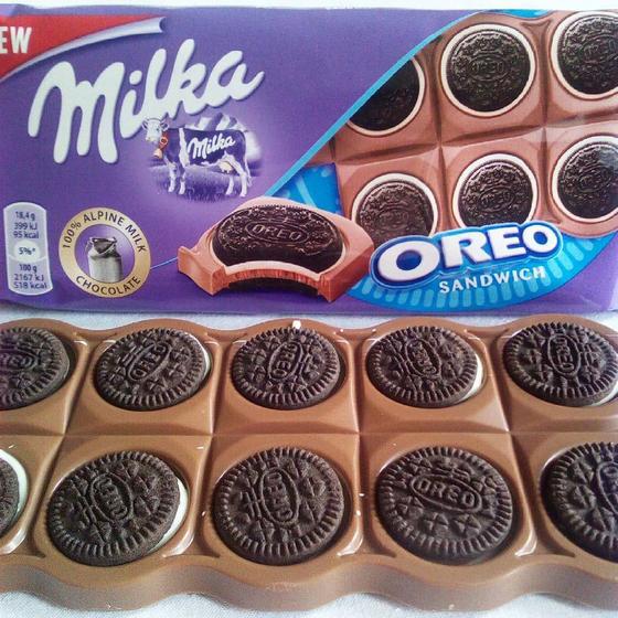 Chocolate Milka Oreo Sandwich 92g - Chocolate Oreo Importado ...