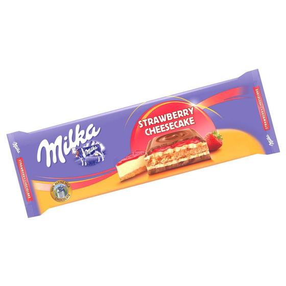 CHOCOLATE MILKA STRAWBERRY CHEESECAKE 300g - Chocolate / Barra de ...