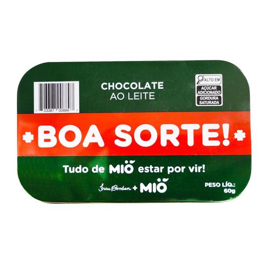 Chocolate Mió ao Leite Boa Sorte Lata 60g - Chocolate / Barra de ...