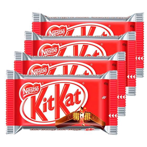 Chocolate Nestlé Kit Kat 45g Kit com quatro unidades - Kit Kat ...