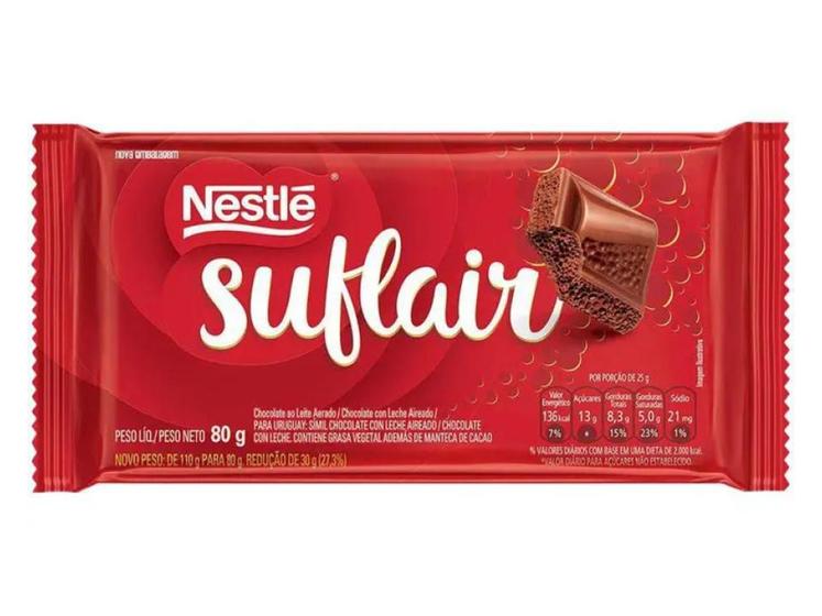 Chocolate Suflair Aerado ao Leite Nestlé 80g - NESTLE - Chocolate ...